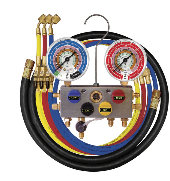 MASTERCOOL 4-WAY MANIFOLD 80MM R410A W/3 X 150CM HOSES – CoolChain Mackay